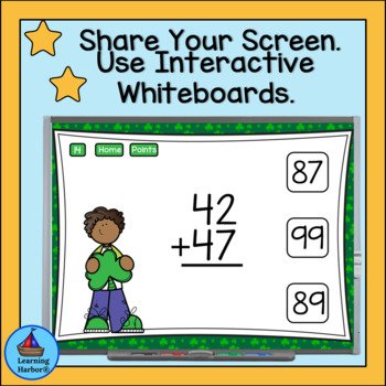 Add Two Digit Numbers No Regrouping St. Patrick's Day Kids for Google ...
