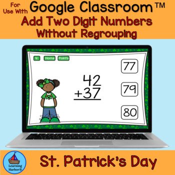 Add Two Digit Numbers No Regrouping St. Patrick's Day Kids for Google ...