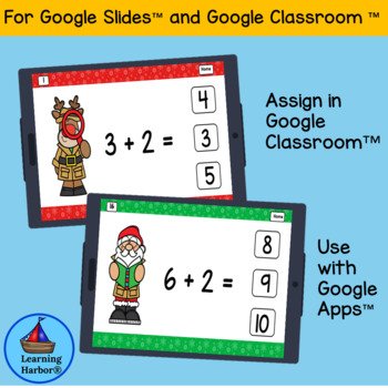 Add to 10 Christmas Addition Digital Game Show Santa and Reindeer ...