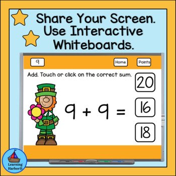 Adding Doubles and Doubles MINUS One St Patrick's Day - Learning Harbor ...