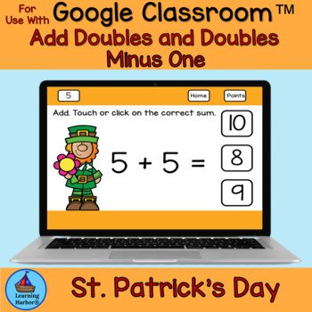 Adding Doubles and Doubles MINUS One St Patrick's Day - Learning Harbor ...