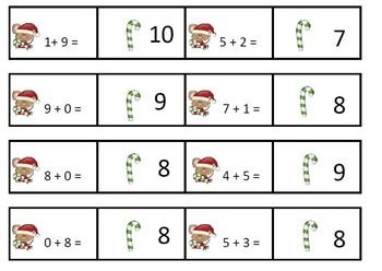 Christmas Mouse Game Addition and Subtraction to Ten for Computational ...