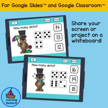 Teen Numbers 11-20 Digital Math Activity Groundhog Day - Learning ...