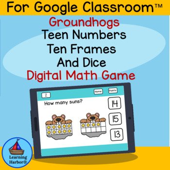 Teen Numbers 11-20 Digital Math Activity Groundhog Day - Learning ...
