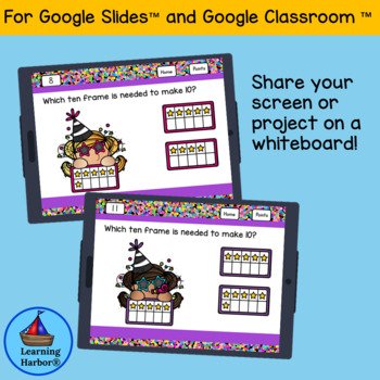 Making 10 with Ten Frames Happy New Year Digital Resource - Learning ...
