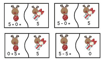 Math Fact Family Puzzles Reindeer Theme - Learning Harbor Resources for ...