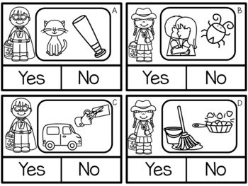 Fun Halloween Rhyming Words Literacy Center Pack