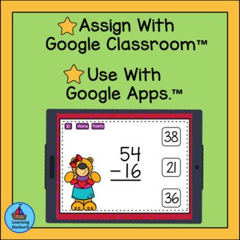 Subtract 2 Digit Numbers With Regrouping Valentine Lions for Google ...