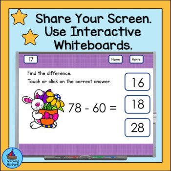 Great Ways to Subtract Multiple of Ten from 2 Digit Number Spring Bunny ...